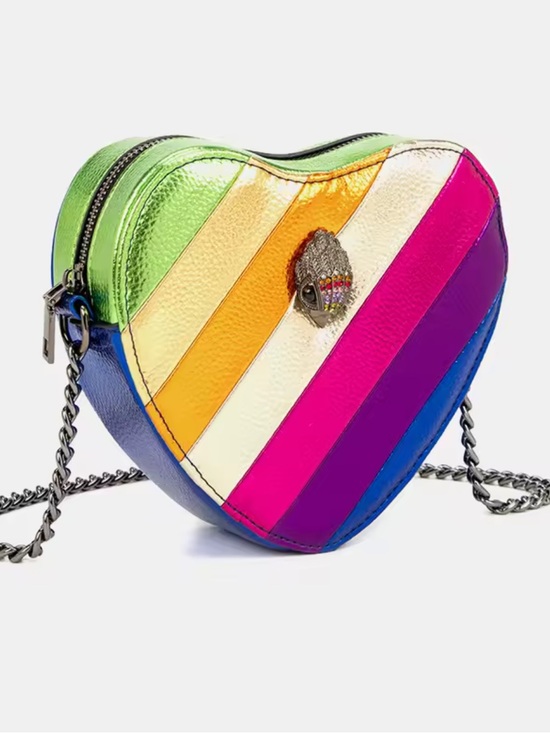 Kurt Geiger | Bags | Kurt Geiger Rainbow Heart Crossbody Bag Multicolor ...